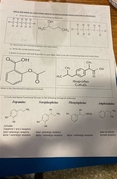Circle And Name All Functional Groups In Thefollowing Course Hero