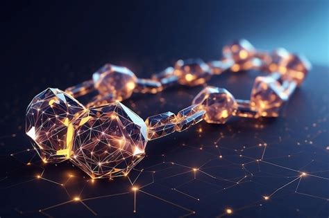 Premium Photo Blockchain Link Network Technology Concept Block Chain