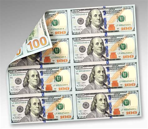 One Hundred Dollar Bill Sheet 100 2017a Us Federal Reserve Star