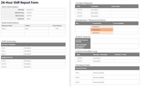 Free Shift Report Templates And Forms All Industries And Formats