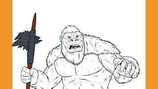 How To Draw KONG AXE Godzilla X Kong The New Empire Doovi