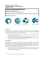 Assignment SCM S Pdf Swinburne University Of Technology SCM Operations