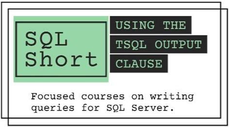 Stedman Solutions Llc On Linkedin Using The Tsql Output Clause