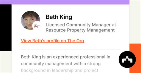 Beth King Licensed Community Manager At Resource Property Management