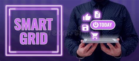 Text Caption Presenting Smart Grid Conceptual Photo Includes Of