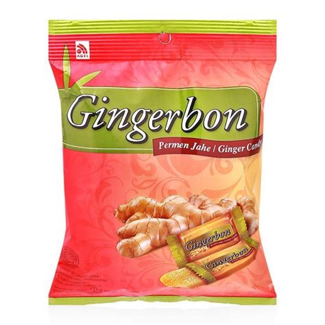 Combo Of 20 Gingerbon Indonesia Gummy Ginger Candy 125g X31 Tablets