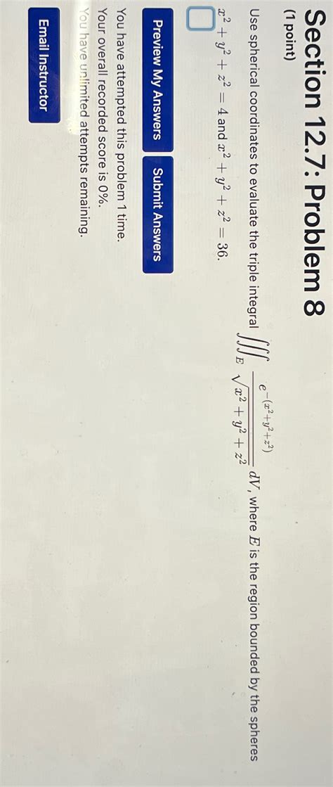 solved section 12 7 problem 8 1 ﻿point use spherical