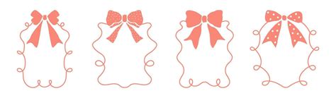 Cute Hand Drawn Frames With Bows And Ribbons 63503359 Vector Art At Vecteezy