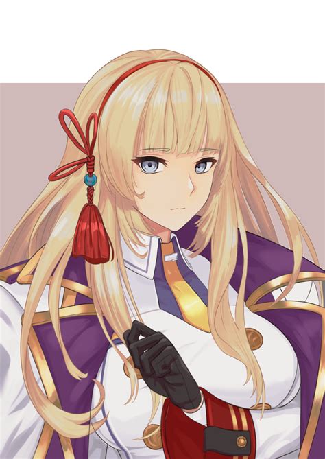 Safebooru 1girl Bangs Black Gloves Blonde Hair Blue Eyes Blunt Bangs