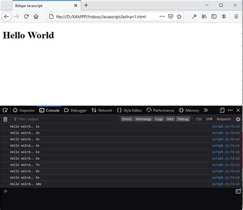 Perulangan Menggunakan For Dan While Pada Javascript