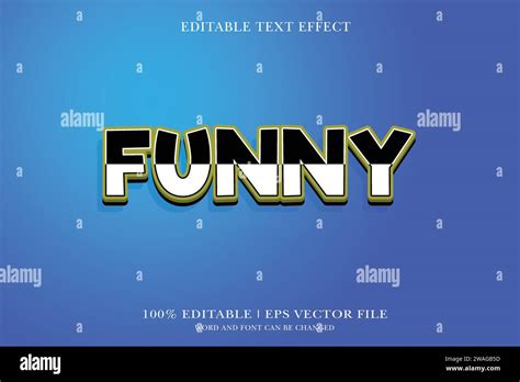 Funny 3d Text Effect Styles Mockup Concept Black Text Stock Vector Image And Art Alamy