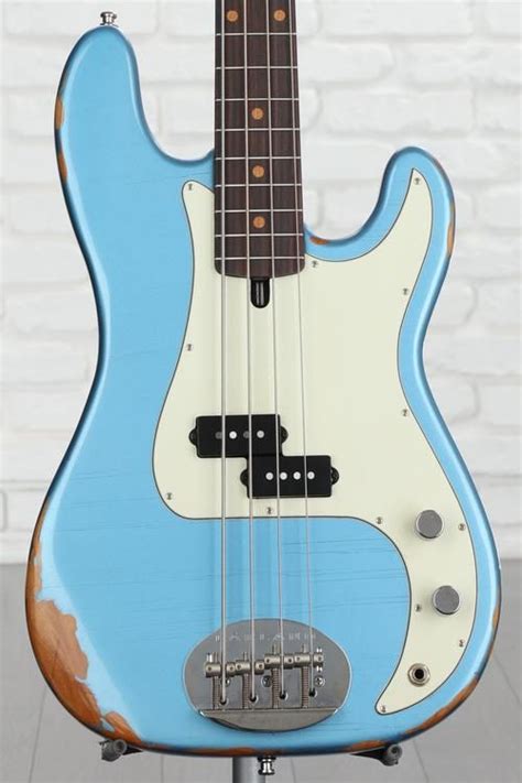 Lakland Usa Classic 44 64 Aged Bass Guitar Lake Placid Blue Sweetwater Exclusive
