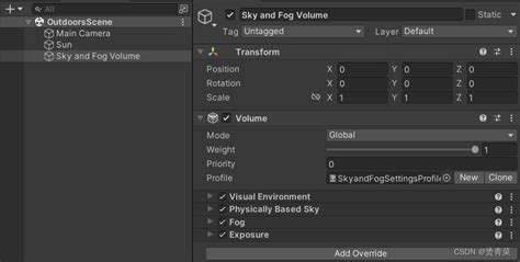 Unity Hdrp高清渲染管线学习笔记：示例场景解析 Csdn博客
