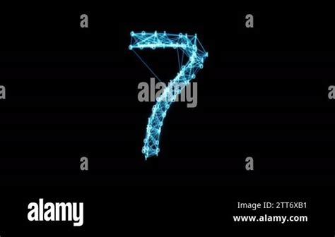 Abstract Rotating Digital Binary Plexus Nodes And Connection Paths Form