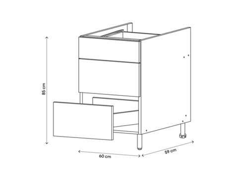 Meuble Bas 1 Tiroir 2 Casseroliers Pragma Blanc L 60 X H 86 X P 59 Cm Brico Dépôt