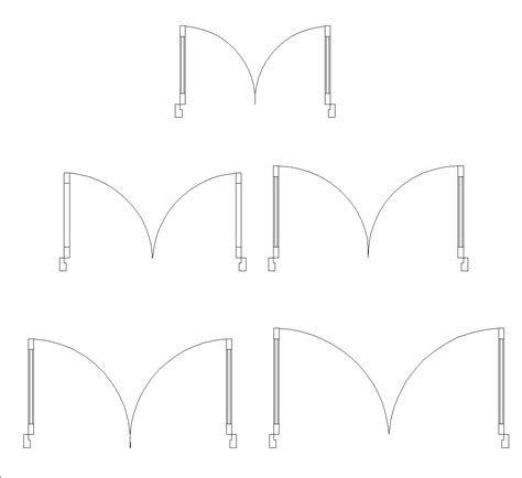 Plano Cad De Puerta Corrediza De Paneles Múltiples