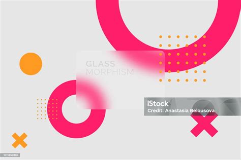 유리 형태 또는 유리 형태 스타일의 투명 프레임 배경에 추상적 인 모양 투명하고 흐릿한 카드 또는 프레임 유리 형태 스타일 벡터 일러스트 레이 션 신용 카드에 대한 스톡