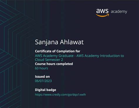 Sanjana Ahlawat On Linkedin Aws Cloudcomputing Certificationachieved