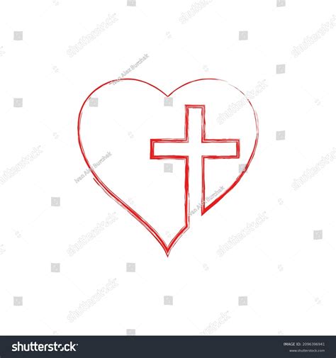 Crosses With Hearts Drawings