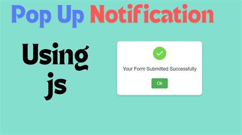 Pop Up Using Js Beginner Friendly Project Youtube
