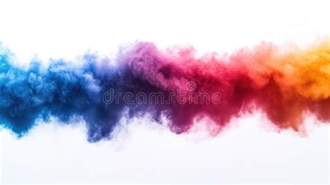 Vibrant Gradient A Dynamic Explosion Of Powdered Color On White