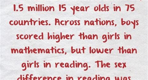 Quote Of The Day “sex Differences In Mathematics And Reading