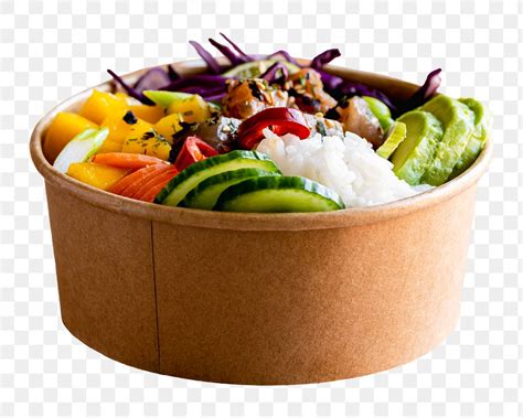 Ahi Tuna Poke Bowl Png Premium Png Rawpixel