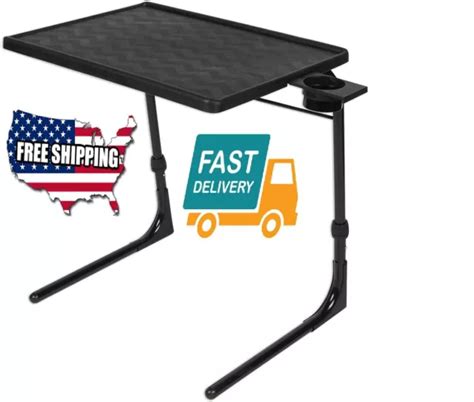 Home Plus Tv Tray Table Folding Couch Eating Portable Bed Dinner Cup