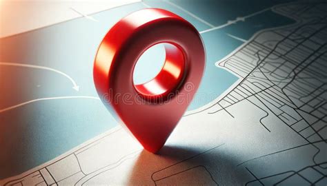 City Map And Red Pin Pointer Location Travel Navigation GPS Concept Stock Illustration