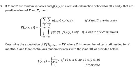 Solved If X ﻿and Y ﻿are Random Variables And G X Y ﻿is A