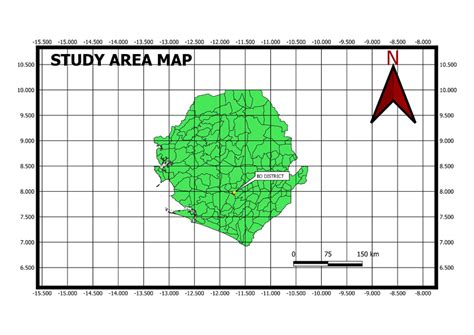QGIS Map Showing The Location Of The Study Area Download Scientific Diagram