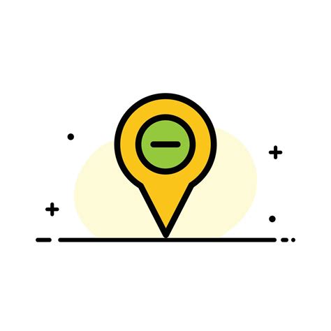 Location Map Navigation Pin Minus Business Flat Line Filled Icon Vector Banner Template 13149239