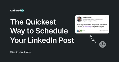 The Quickest Way To Schedule Your LinkedIn Posts
