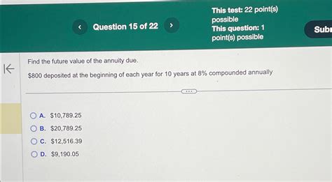 Solved Question 15 ﻿of 22this Test 22 ﻿points