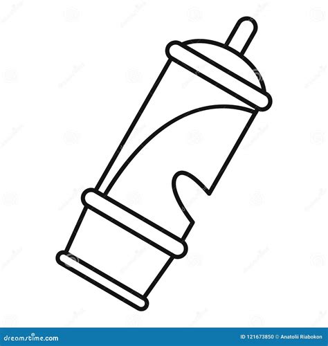 Retro Whistle Icon Outline Style Stock Vector Illustration Of Equipment Element 121673850