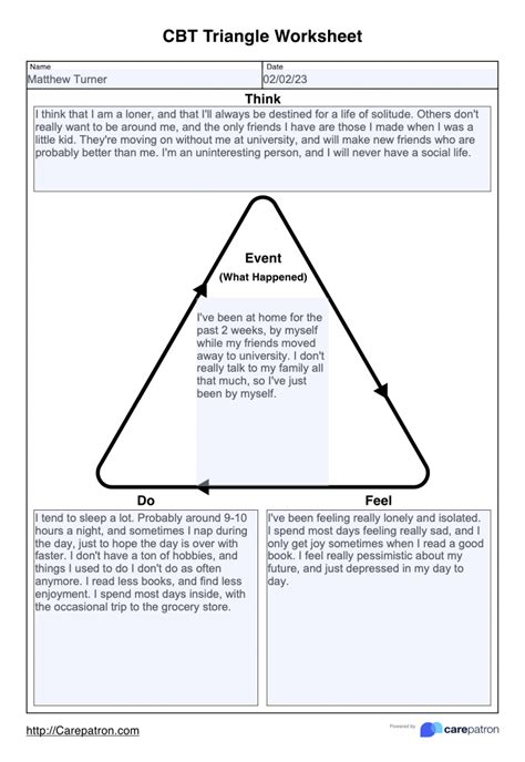 Printable Cbt Triangle Worksheet