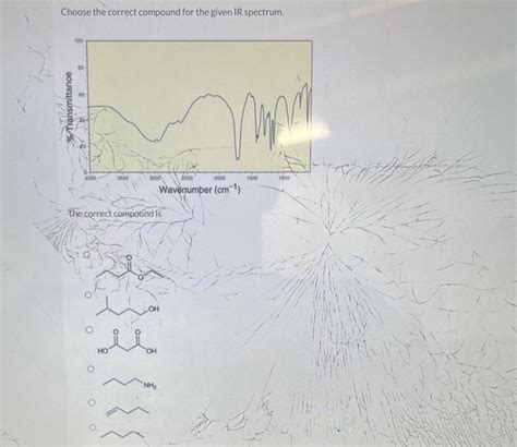 Solved Choose The Correct Compound For The Given IR Chegg