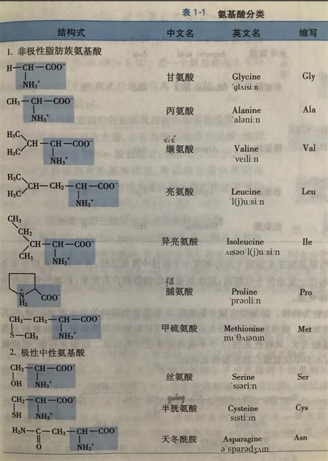[学习记录]人体内的20种氨基酸速查 知乎