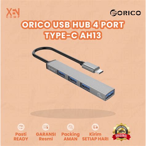 Jual USB Hub Type C Orico AH13 AH 13 4 Port Type C To USB 3 0 Original Garansi Resmi Shopee