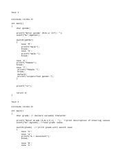 Week 4 Lab Activity 1 Txt Task 1 Include Stdio H Int Main Char