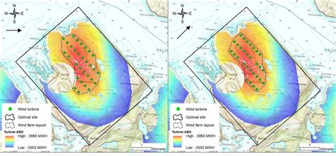 Wind Power Plant Layout Map Based On A Turbine Array Of 30 Wind