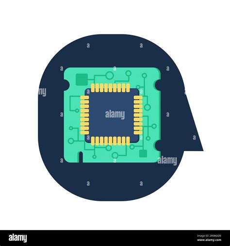 computer processor chip in human head symbol of programmer hard work