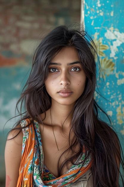 Premium Photo A Portrait Of A Pretty College Girl