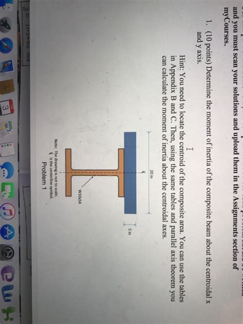 Solved Determine The Moment Of Inertia Of The Composite Beam