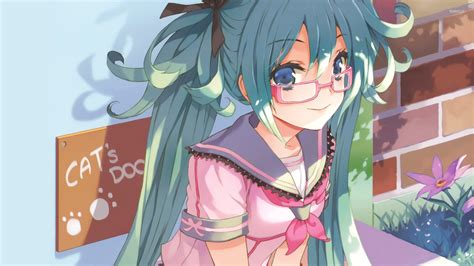 Hatsune Miku With Glasses Vocaloid Wallpaper Anime Wallpapers 51672