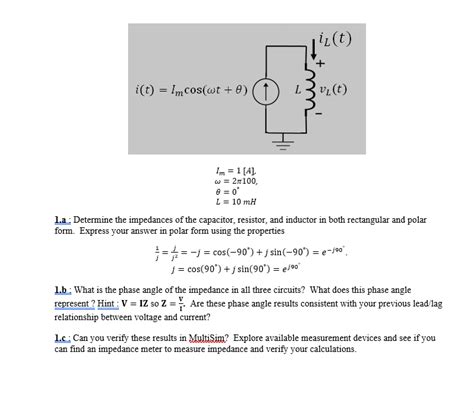 Solved Problem Impedance For A Resistor Capacitor Chegg