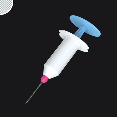 Premium Psd Syringe Injection Icon Isolated 3d Render Medical