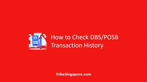 How To Check DBS POSB Transaction History Online