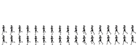 Girl Run Cycle Animation Sequence Loop Royalty Free Vector