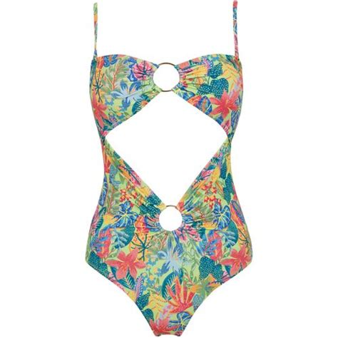 Defacto Fall In Love Regular Fit Tropical Patterned Swimsuit